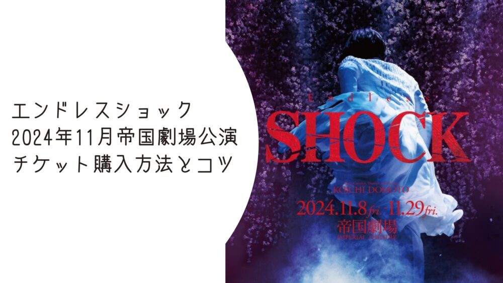Endless shock2024年11月帝国劇場公演のカード枠は？ | nature Blog